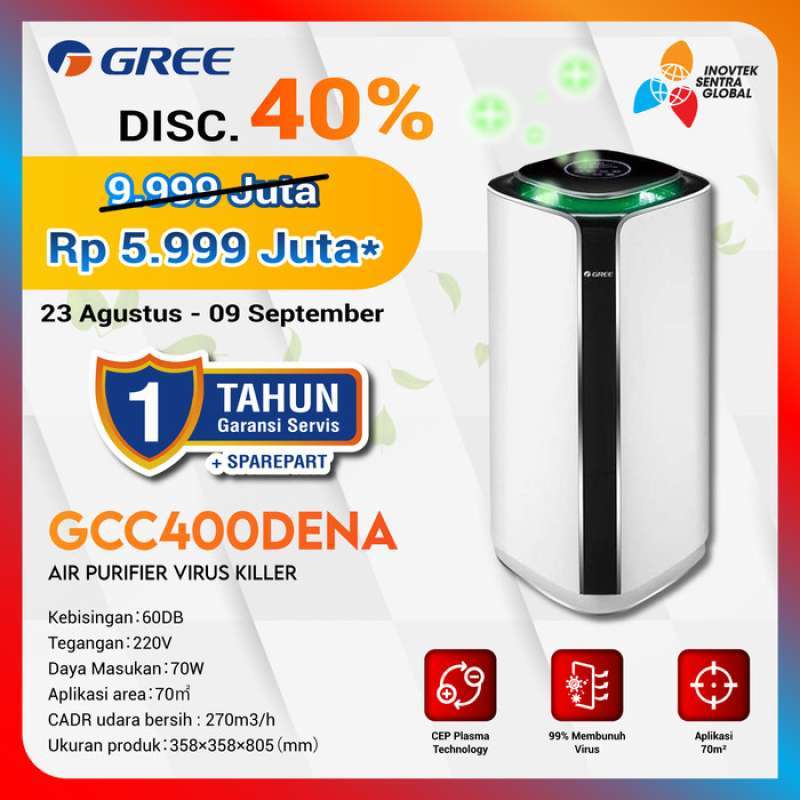 Jual Gree Air Purifier Gcc400Dena True Hepa Filter - Resmi Terbaik di ...