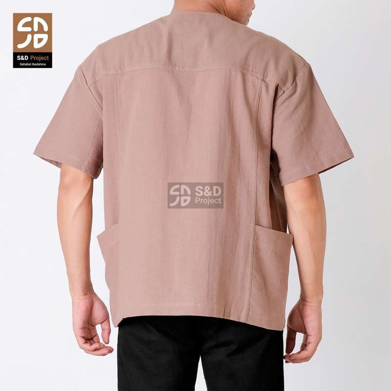 Jual Baju Koko Ghassan Oversize Bahan Linen Fumiko Premium Polos Warna ...