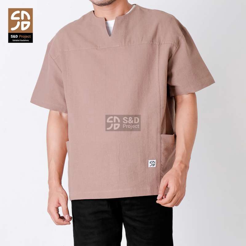 Jual Baju Koko Ghassan Oversize Bahan Linen Fumiko Premium Polos Warna ...