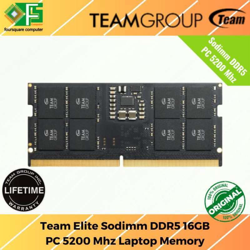 Jual Ram Team Elite Sodimm DDR5 16GB PC 5200 Mhz Laptop Memory resmi di ...