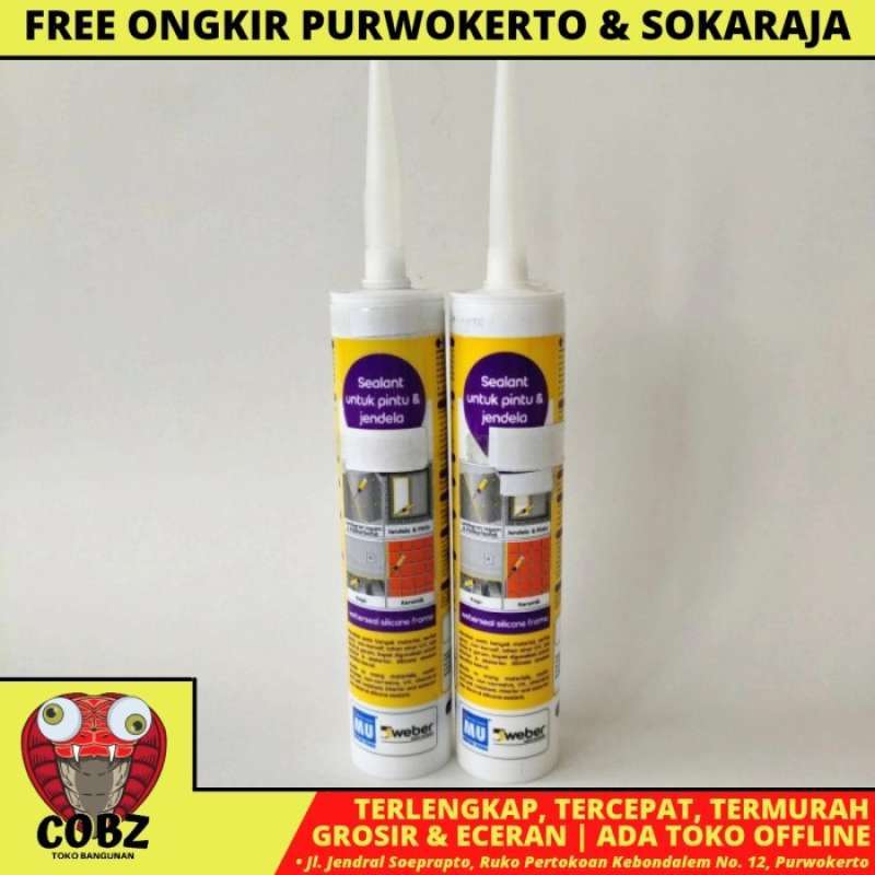 Jual 275 Ml / Mu Weber Silicone Sealant Lem Pintu Dan Jendela Netral ...