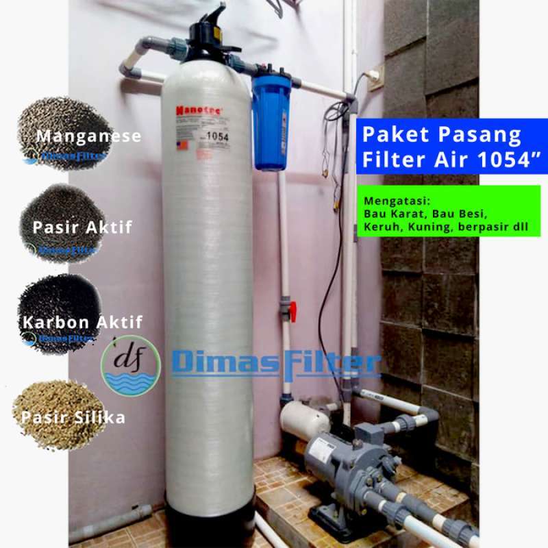 Promo Paket Filter Air Rumah Frp 1054 Tangga Pam Sumur Sudah Plus ...