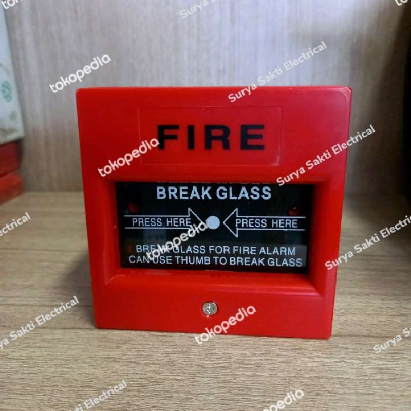Promo Manual Break Glass Fire Alarm Tanda Kebakaran 220V AC Diskon 9% ...