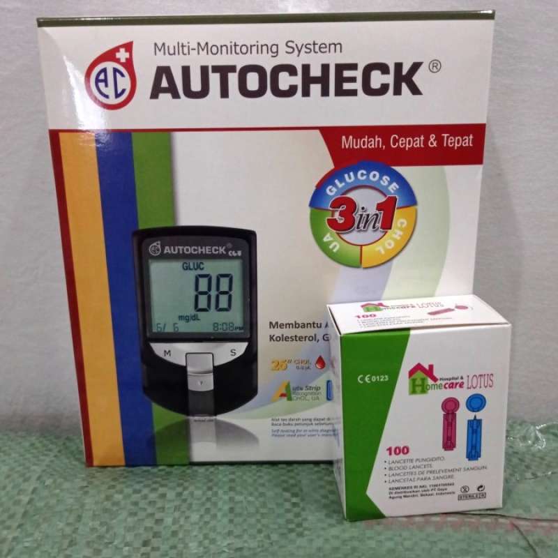 Promo Autocheck Alat Gcu 3 In 1 Alat Test Darah Gula, Kolestrol, Asam ...