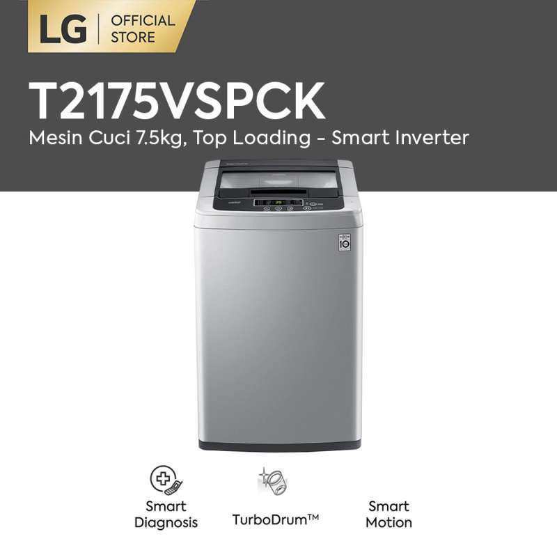 Jual Lg Mesin Cuci Top Loading With Smart Inverter [7.5kg] T2175vspck Di Seller Lg Official ...