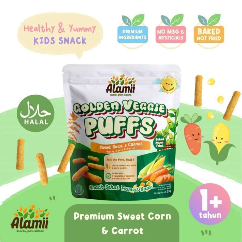 Jual Alamii Puffs - Snack Sehat Untuk Bayi Dan Anak 25gr Di Seller The ...