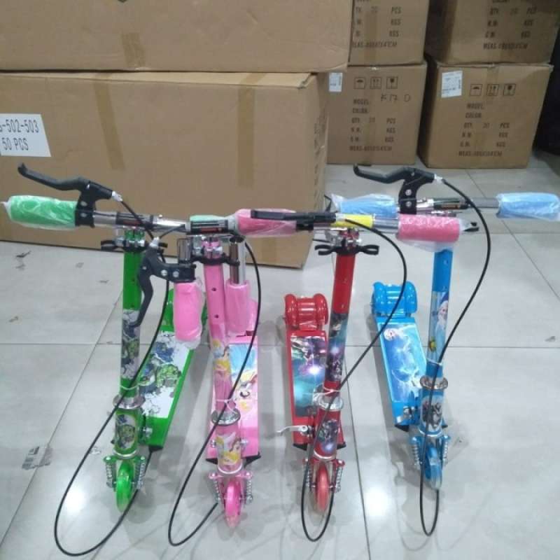 Promo Scooter Otopet Besi Anak Karakter Rem Tangan + Bell Terbaik ...