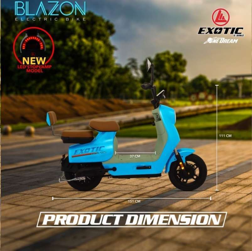 Promo Sepeda Listrik Exotic Blazon 48V 20 Ah Diskon 9% di Seller Sepeda ...