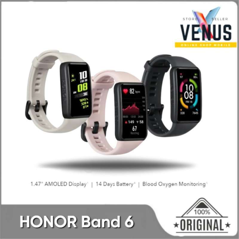 Promo Honor Band 6 Smart Band Wristband Spo2 Watch Amoled Diskon 33% Di ...