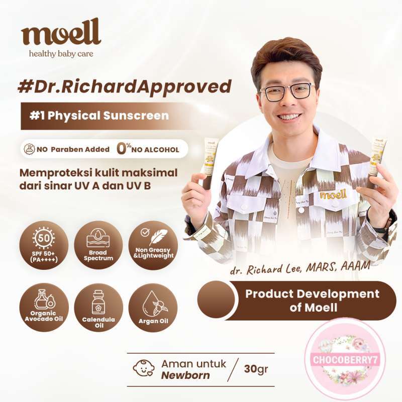 Jual Moell Physical Sunscreen Anak & Bayi Spf 50+ (pa++++) 30 Ml ...