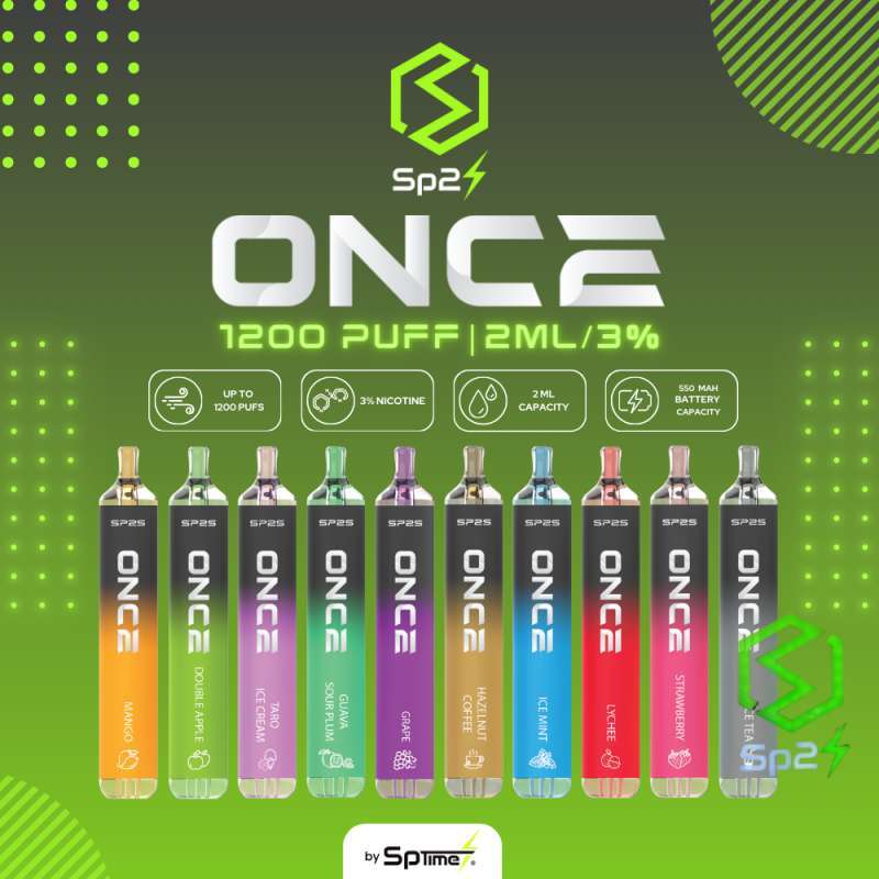 Jual SP2S - ONCE 1200 PUFF DISPOSABLE - GRAPE di Seller SP2S - Sidorame Timur, Kota Medan | Blibli