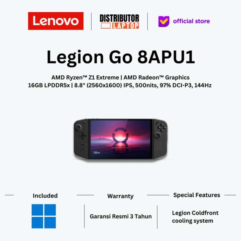 Lenovo Legion Go 8APU1 Handheld Gaming Pc Ryzen Z1 Extreme, 03/28/2024
