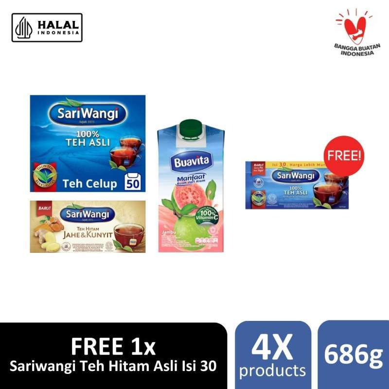 Promo Paket Bundling Sariwangi dan Buavita Gratis Sariwangi Teh Hitam ...
