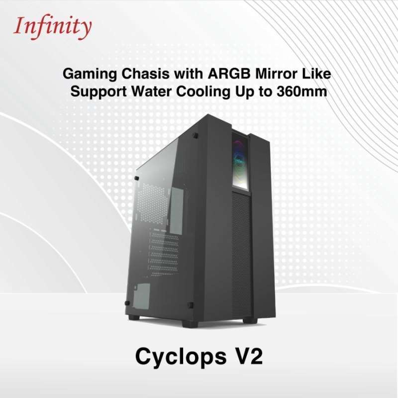 Jual Casing INFINITY CYCLOPS V2 - ATX, mATX Gaming Case - No Fan di ...