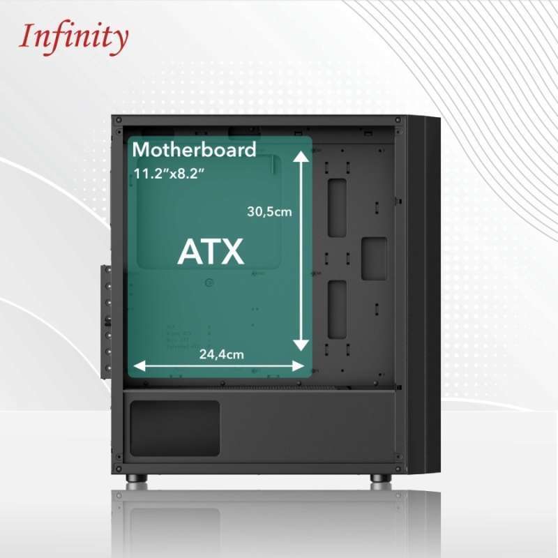 Jual Casing INFINITY CYCLOPS V2 - ATX, mATX Gaming Case - No Fan di ...