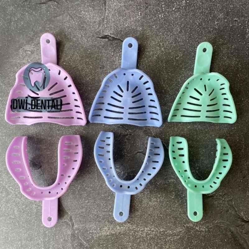Promo dental sendok cetak edentulous impression tray gigi tiruan Diskon ...