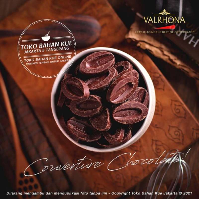 Promo Valrhona Guanaja 70% Dark Chocolate 1kg Couverture Cokelat Coin ...
