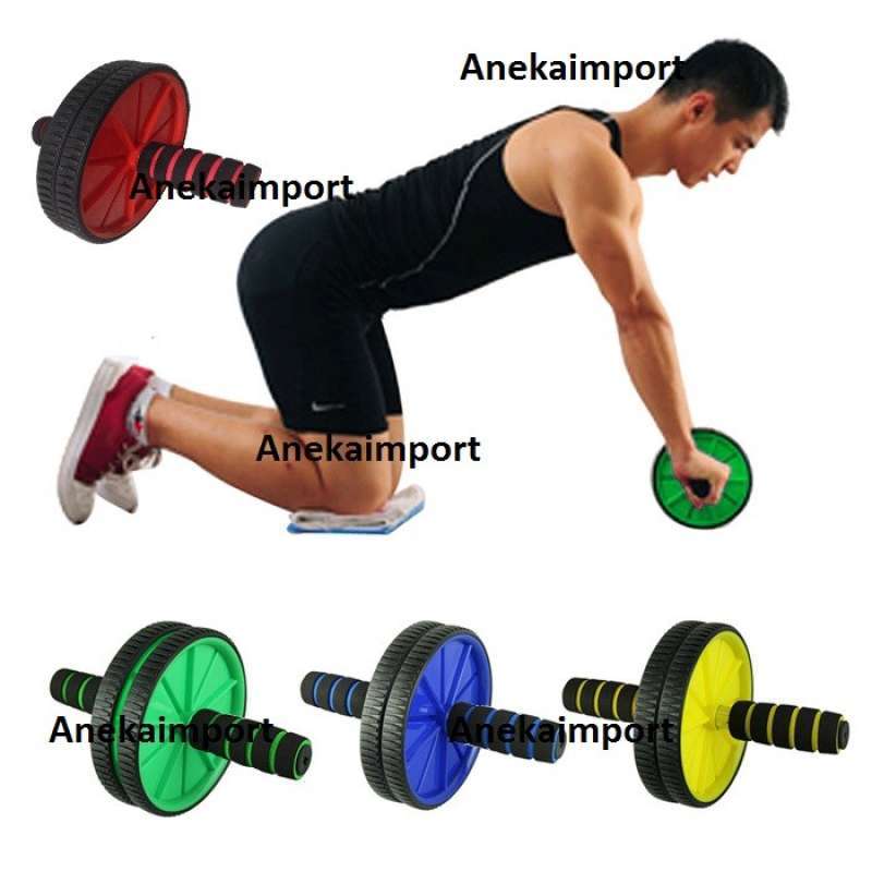 Jual Ab Wheel Fitness / Double Wheel Roller Abdominal Exercise / Roda ...
