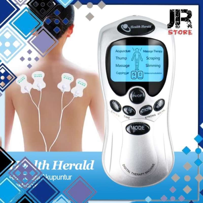 Promo Alat Terapi Akupuntur Elektronik Pijat Listrik Ems 4 Pad - Silver ...