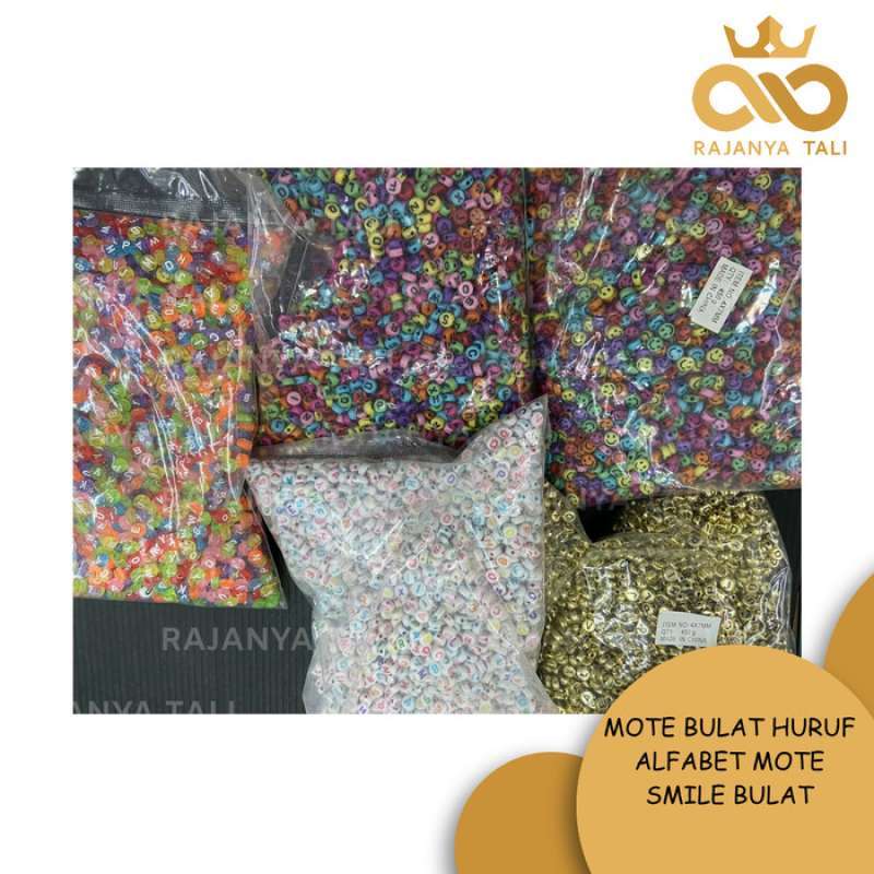 Promo Mote Bulat Huruf Alfabet Mote Smile Bulat Diskon 23% Di Seller ...
