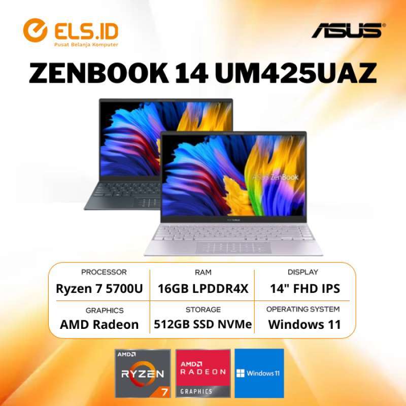 Jual Asus Zenbook 14 OLED UM425UAZ AMD Ryzen 7 5700U 16GB SSD 512GB di ...