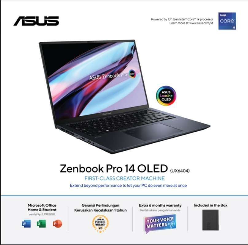Jual Asus Zenbook Pro 14 Oled Ux6404vi I9-13900h Rtx4070 1tb 14.5 W11 ...