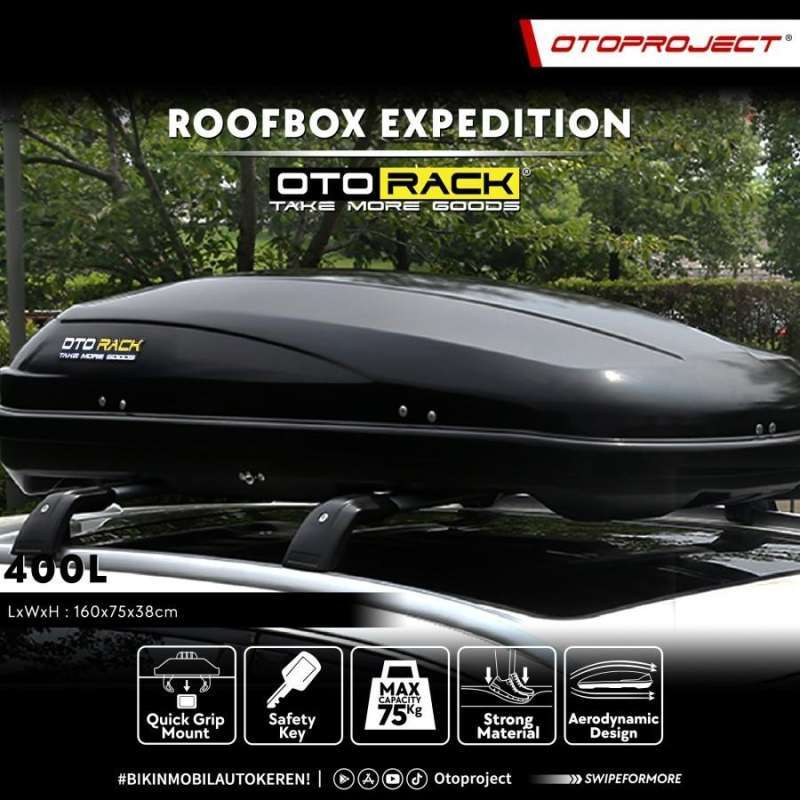 Jual Roof Box Roofbox Bagasi atas OTORACK model Expedition 400L di ...