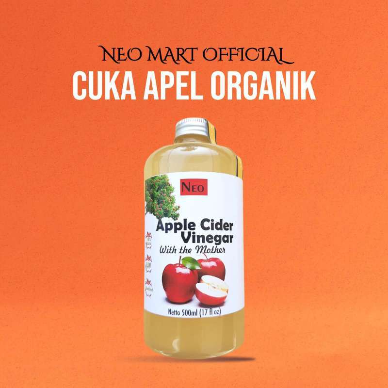 Jual NEO Cuka Apel Organik 500ml Organic Apple Cider Vinegar With The ...