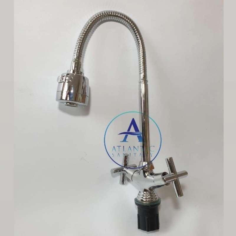 Promo Kran cuci piring flexible panas dingin meja/ kran sink mixer meja ...