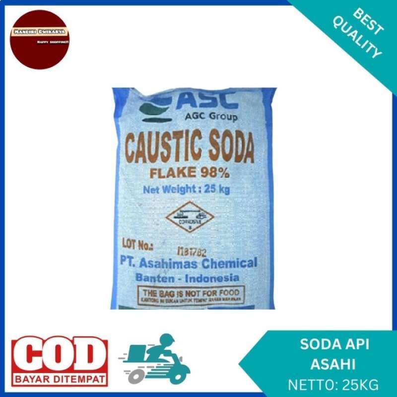 Promo Soda api / Caustic Soda flake 98%/ asahi (25 KG) Diskon 23% di ...