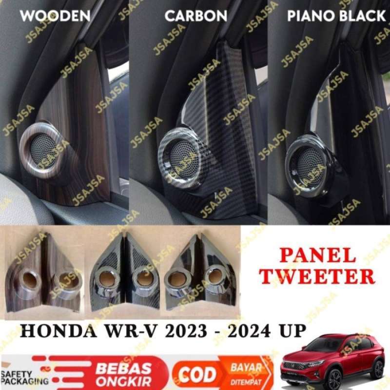 Promo Panel Tweeter R L Honda WRV WR-V 2022 2023 2024 Hitam Wood Carbon ...