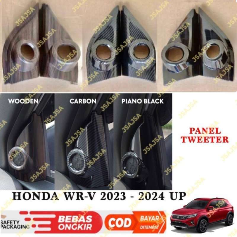 Promo Panel Tweeter R L Honda WRV WR-V 2022 2023 2024 Hitam Wood Carbon ...