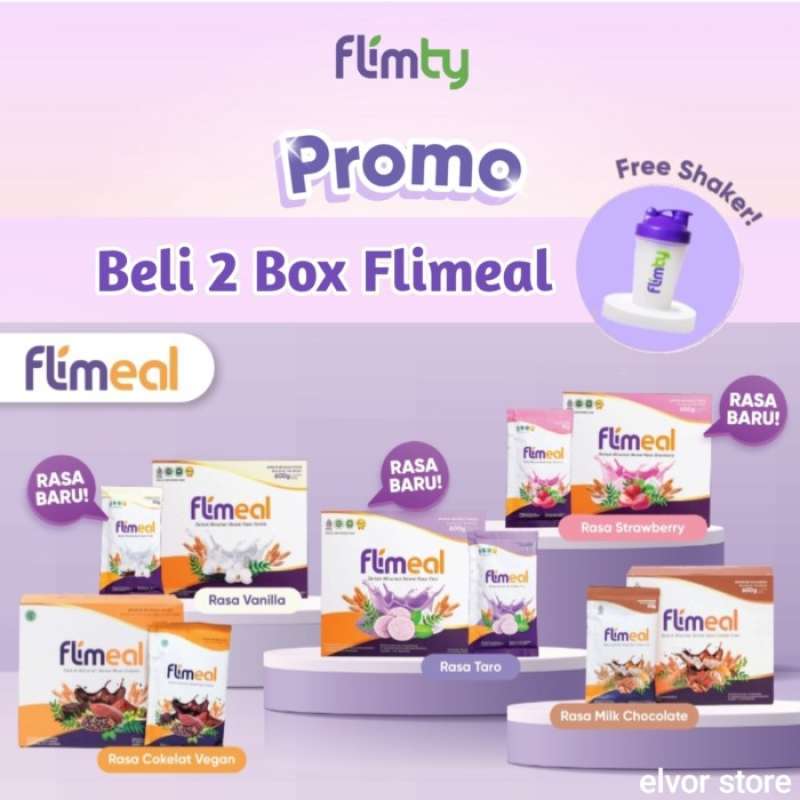 Promo Flimeal Meal Replacement by Flimty Paket 2 Box 24 Sachet Free ...