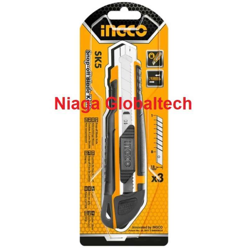 Jual INGCO CUTTER BESAR SNAP OFF BLADE KNIFE PISAU INGCO HKNS16001 ...