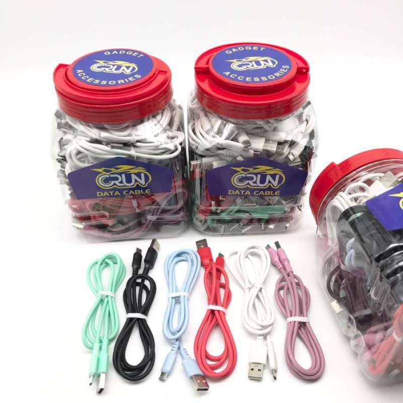 Promo KABEL DATA MACARON MODEL BULAT 2.1A (1 TOPLES ISI 50 PCS ...