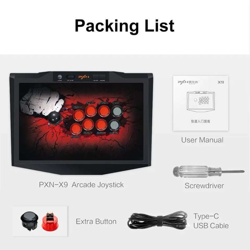 Jual PXN X9 Fight Stick Street Fighter Arcade Stick Game Fighting ...