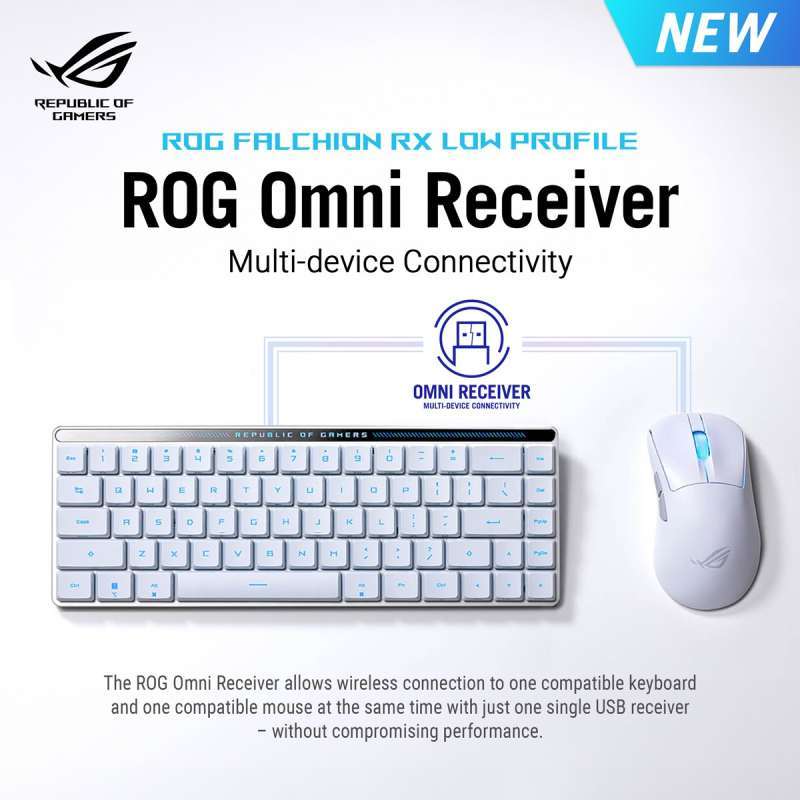 Jual ASUS Keyboard ROG Falchion Low Profile White 3 Mode Connectivity ...