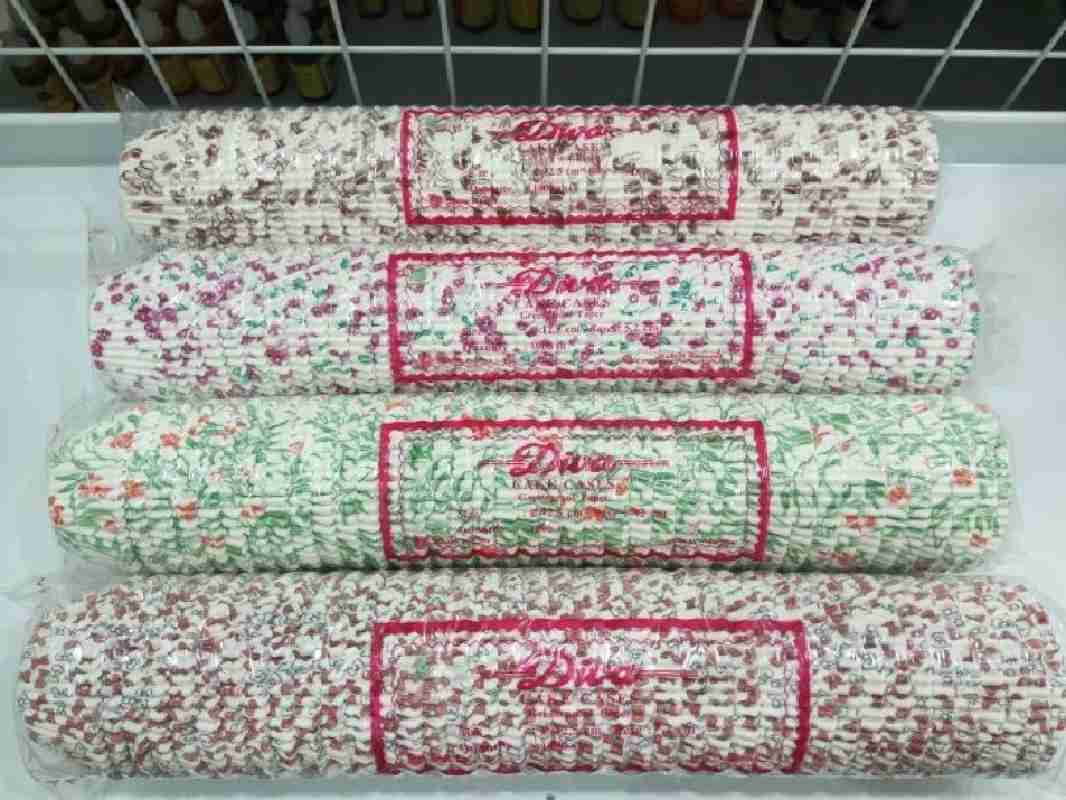 Jual DIVA KERTAS ROTI CAKE CASES 14 X 7,8 CM ANEKA WARNA & MOTIF / ROLL ...
