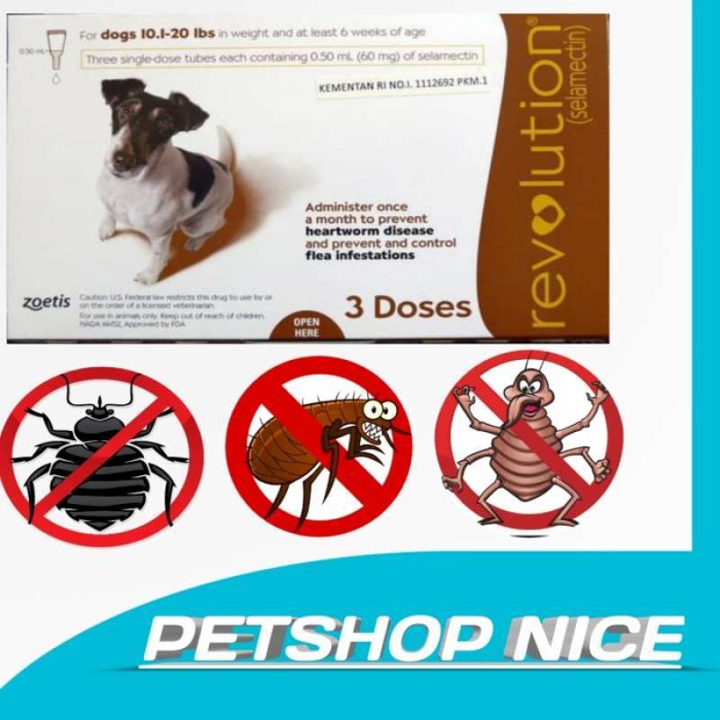 Promo Revolution brown / obat kutu anjing 5 - 10 kg / revolution for ...