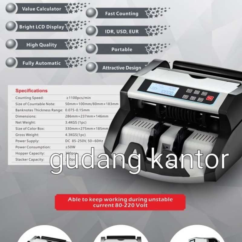 Promo Mesin Hitung Uang Inote Bc-50 Vm Display Lcd / Money Counter 50Vm ...