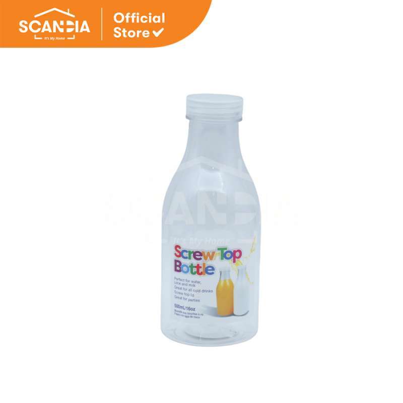 Jual SCANDIA Botol Plastik Bottle With Screw Lid Plas 500 mL Clear ...