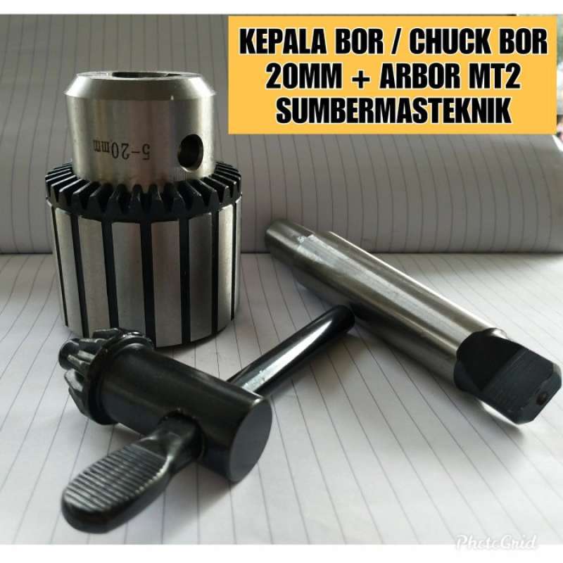 Promo kepala bor 20mm chuck bor 20mm set arbor kepala bor duduk 20mm ...