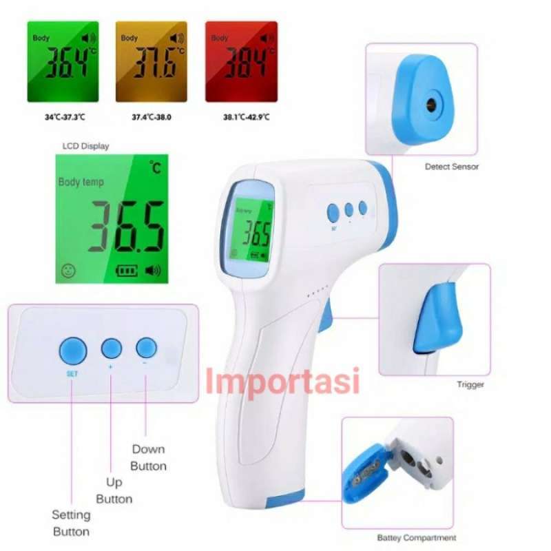 Promo INFRARED THERMOMETER CONTACTLESS TERMOMETER SUHU UKUR TEMPERATUR ...