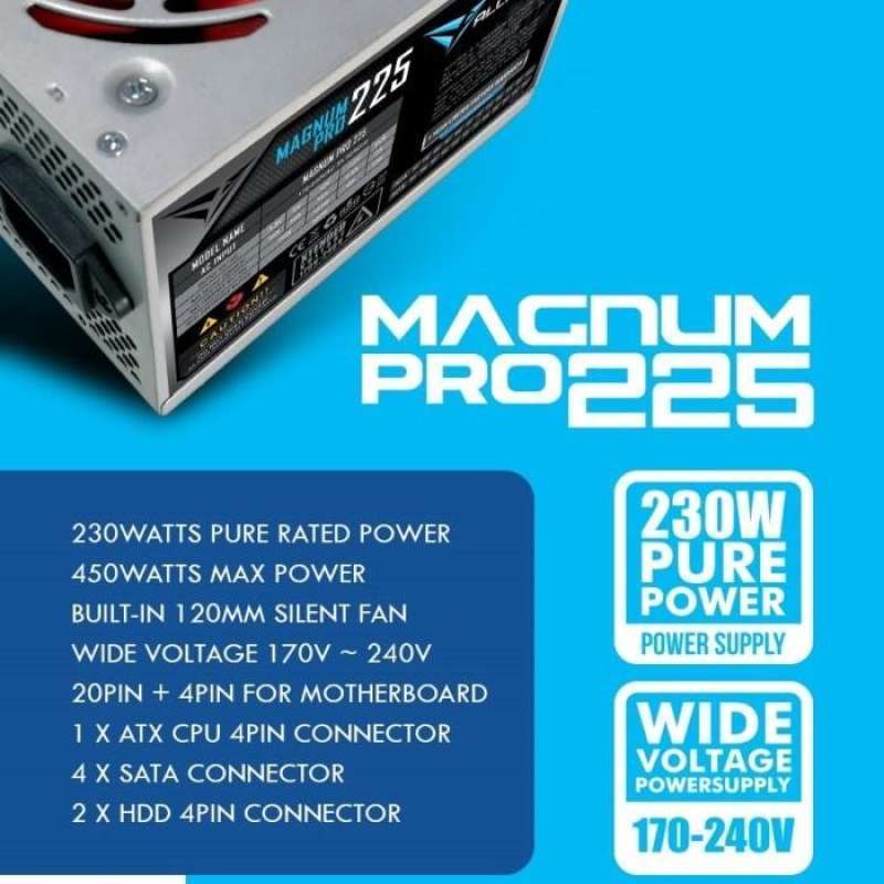 Jual Casing PC Alcatroz Futura Black N3000 Pro Include Psu Magnum 225 ...