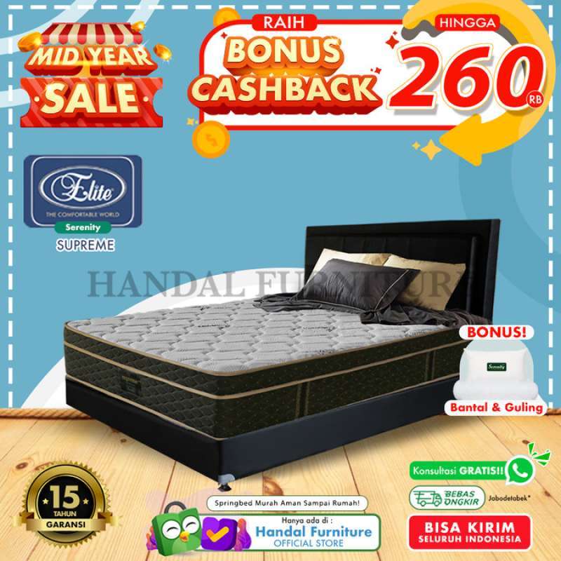 Promo Springbed Asli Elite Serenity Supreme 160X200 (Full Set) Diskon ...