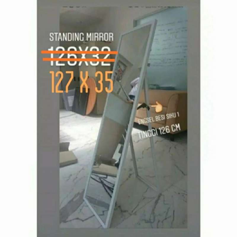 Promo Standing Mirror Kaca Cermin Badan Diskon 23% di Seller Djaya ...