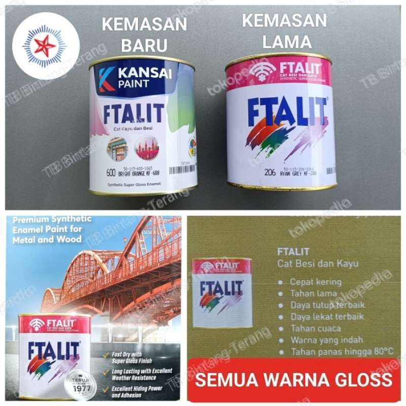 Promo Ftalit Gloss Semua Warna 1 Kg Cat Minyak Kayu Besi Kansai Paint ...