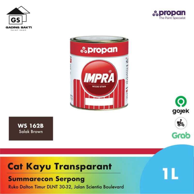 Promo Propan Impra Woodstain Ws-162B Salak Brown / Cat Kayu 1Ltr Diskon 23% di Seller Sumber ...