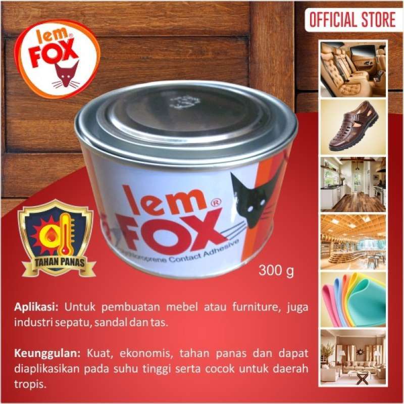 Promo Lem Fox kaleng 300 gram / Lem Kuning / Lem Fox Kaleng Merah ...
