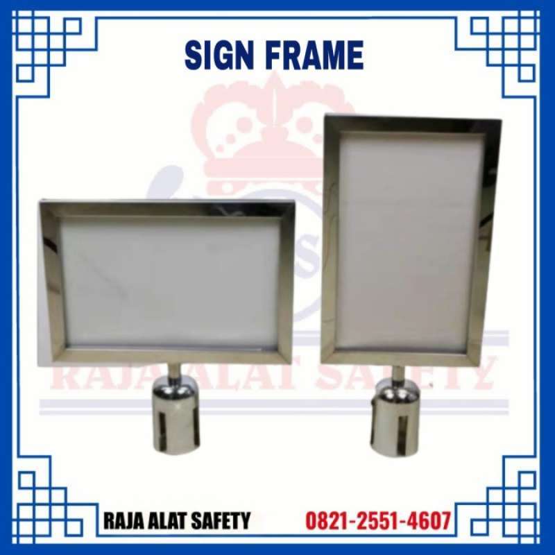 Promo Sign Frame A4 Potrait Signage Poster / Papan Tiang antrian ...